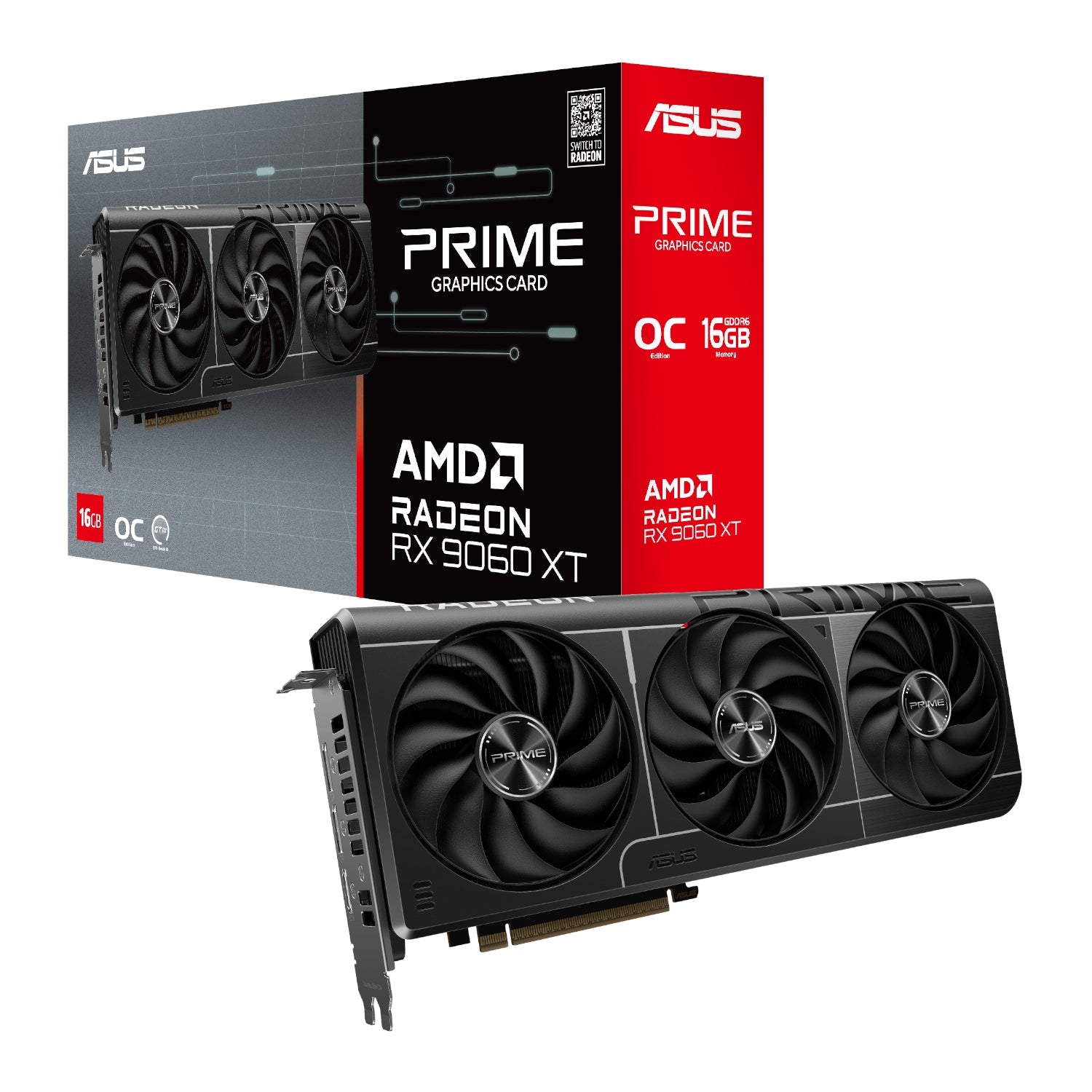 ASUS Prime Radeon RX 9060 XT OC 16GB GDDR6 Graphics Card – Dynacor Gaming