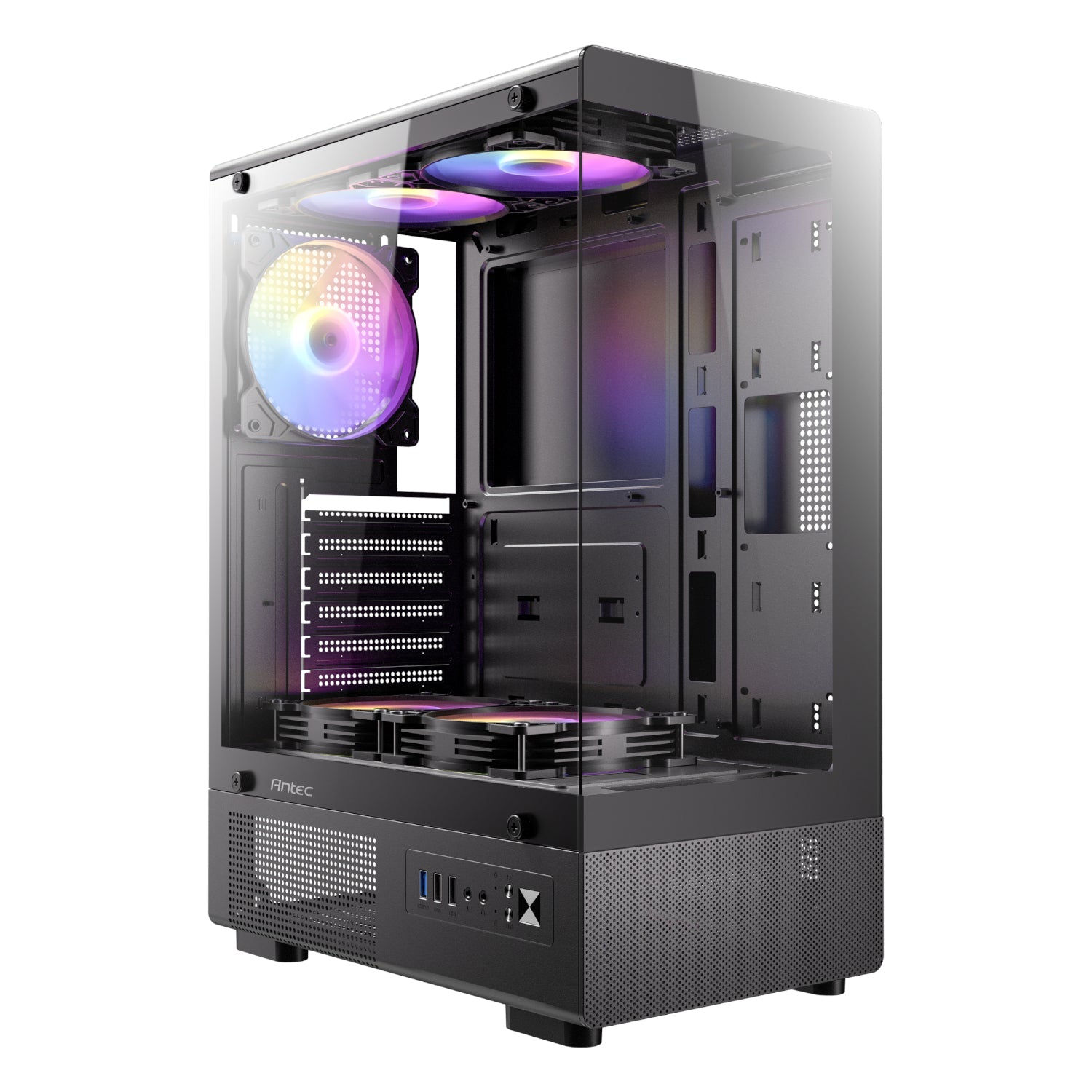 Antec VCX200 RGB Elite ATX Mid-Tower Gaming Chassis - Black – Dynacor ...